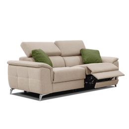 SOFA PLAUEN 3-Sitzer mit 2 Relaxfunktionen, beige