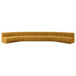 WOHNLANDSCHAFT modulares Sofa Montra-U2 - 581x174x70 cm Senfgelb
