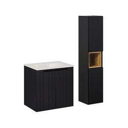BADM&Ouml;BEL 60cm Riva 2er-Set Schwarz
