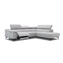 ECKSOFA FIERO 5-Sitzer mit 1 Relaxfunktion, hellgrau