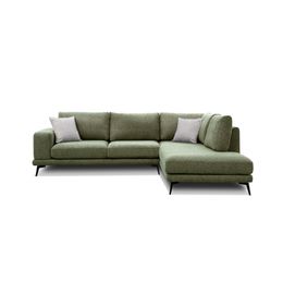 ECKSOFA MEDIOLANE 5-Sitzer, olivgr&uuml;n