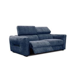 SOFA CALVERA 3-Sitzer mit 1 Relaxfunktion, dunkelblau