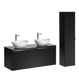 BADM&Ouml;BEL 120cm &Eacute;ros 2er-Set Schwarz