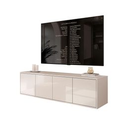 TV-SCHRANK SANAYI Kaschmir Hochglanz &ndash; h&auml;ngend