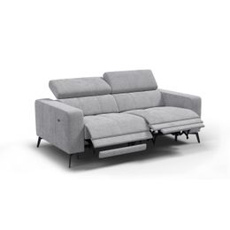 RELAXSOFA MORELLO 3-Sitzer, hellgrau, 2 x Relax Zero Gravity