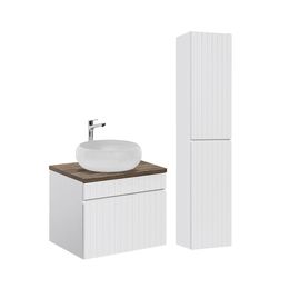 BADM&Ouml;BEL 60cm Zelie 2er-Set Wei&szlig;