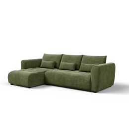ECKSOFA SORENO 4-Sitzer, dunkelgr&uuml;n