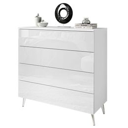 KOMMODE AURA PUSH OPEN mit Schubladen Beinfarbe &ndash; Chrom