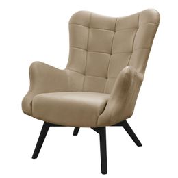 SESSEL SAND mit schwarzen Beinen