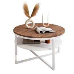 COUCHTISCH CIRI-X mit Regal Eichenholz Sterling