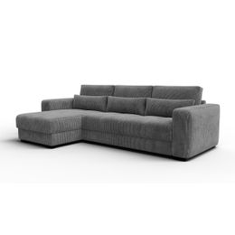 ECKSOFA OLI 4-Sitzer links, dunkelgrau