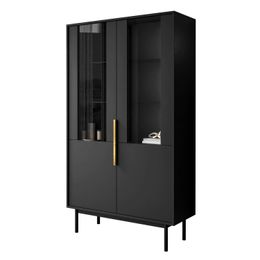 VITRINE MIRACLE mit Glasfront Schwarz
