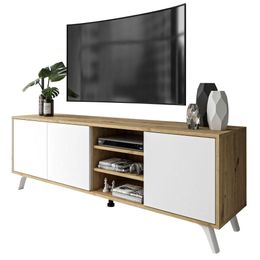 TV-ELEMENT SANAYI III Eiche Artisan/Wei&szlig;