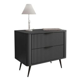 NACHTTISCH SCARLETT 2S MIT SCHUBLADEN SCHWARZ