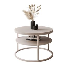COUCHTISCH CIRI SLIM MATT mit Regal KASCHMIR