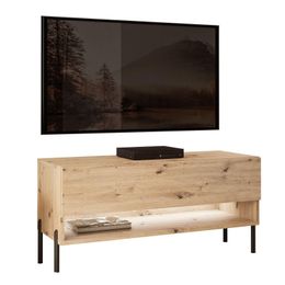 TV-LOWBOARD Schrank CALANTE 90 LOFT cm auf geraden schwarzen Beinen