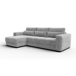 ECKSOFA OLI 4-Sitzer links, hellgrau