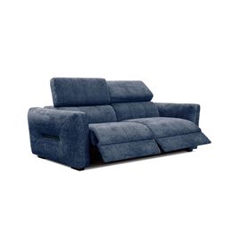 SOFA CALVERA 3-Sitzer mit 2 Relaxfunktionen, dunkelblau