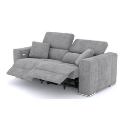 SOFA QUARTZ 3-Sitzer mit 2 Relaxfunktionen, grau