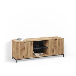 LOWBOARD Aterno Viking Oak 150 x 60 cm mit 2 T&uuml;ren