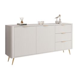 SIDEBOARD SCARLETT 163 2D3S MIT SCHUBLADEN BEIGE + GOLD