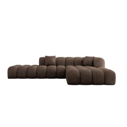 ECKSOFA Ottomane Rechts OLEA-L2 - 289x176x71 cm Braun