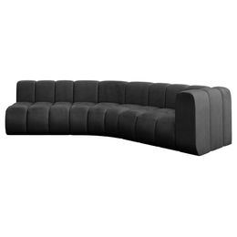ECKSOFA modulares Sofa Karex-L1 - 308x194x70 cm Schwarz