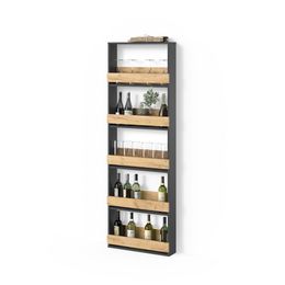WEINGLASREGAL Regusa Goldkraft Eiche/Anthrazit 60 x 180 cm