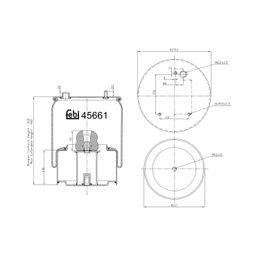 febi bilstein Federbalg, Luftfederung 45661 227mm f&uuml;r DAF