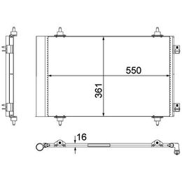 Mahle Kondensator, Klimaanlage ac487000p f&uuml;r Peugeot LANCIA Fiat TOYOTA Citro&euml;n/Peugeot /