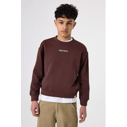 Sweater Garcia, Jungen, Gr. 140/146, mahogany, Sweatware, Obermaterial: 100% Baumwolle, bedruckt, regular fit normal, Rundhals, Rippb&uuml;ndchen, Sweatshirts Sweater, mit Print for BOYS