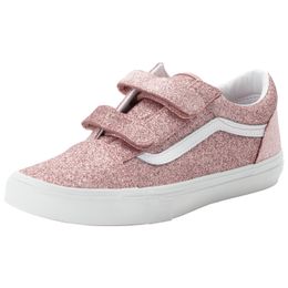 Sneaker Vans "Old Skool V", M&auml;dchen, Gr. 37, rosa (fsl, glitter rose gold), Synthetik, Schuhe Sneaker