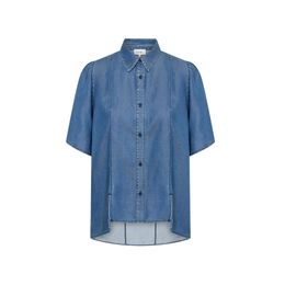 Langarmhemd Levete Room "Levete Room Shirt LR-HENRI 4", Damen, Gr. S, Normalgr&ouml;&szlig;en, l606, medi blau denim, Obermaterial: 100% Lyocell, Hemden