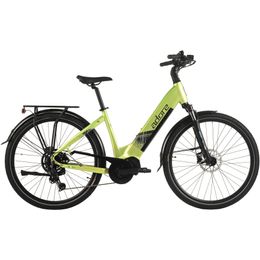 E-Bike Adore "28" Alu Cityfahrrad CX-380 Mittelmotor 85NM / 15Ah Lime Green matt" Gr. 48, schwarz (gr&uuml;n, schwarz), Elektrofahrr&auml;der, 48cm, 28 Zoll (71,12cm), Pedelec, Elektrofahrrad f&uuml;r Damen und Herren, Topseller
