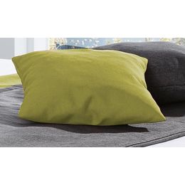 Dekokissen Hapo "2er Kissenset", gr&uuml;n, meliert, B:50cm H:20cm L:50cm, Faserb&auml;llchen (Polyester), Dekokissen_Sitzkissen_Kissenh&uuml;llen, Super Softflocken