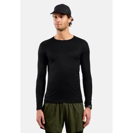 Funktionsshirt Odlo "BL TOP crew neck l/s-ACTIVE LIGHT", Herren, Gr. XL, schwarz, Obermaterial: 100% Polyester, normal, Rundhals, Shirts Funktionsshirt, Kurzarm, Rundhalsausschnitt