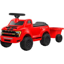 Rutscherauto Jamara "Shelby Ford F-150 Raptor mit Anh&auml;nger", rot, Rutschautos, KinderB:26,6cm H:32,8cm T:80,1cm, Kunststoff, mit Soundeffekten, B:26,6cm H:32,8cm T:80,1cm