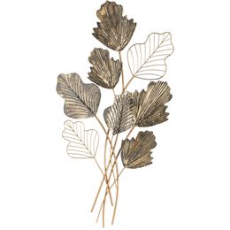 Metallbild B&Ouml;NNINGHOFF "BL&Auml;TTER 54x98 cm &ndash; Deko modern", farbe bild(er): wei&szlig;, grau, gold, B:54cm H:98cm T:3,2cm, Metall, Bilder