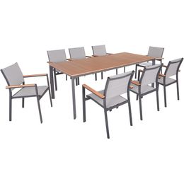 Garten-Essgruppe Garden Pleasure "SILEA Set 03", grau (anthrazit), Obermaterial: 100% Polyester, Sitzm&ouml;bel-Sets