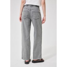Loose-fit-Jeans STREET ONE STUDIO, Damen, Gr. 25, L&auml;nge 30, grau (grau authentic wash), Jeans, 97% Lyocell, 3% Elasthan, unifarben, lang, Jeans, High Waist