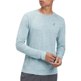 Funktionsshirt Energetics "HE.-LANGARMSHIRT TELLY II LS M", Herren, Gr. XXL, melange, blau aqua, bl, Web, Obermaterial: 100% Polyester, unifarben, regular fit normal, Rundhals, eingesetzt abgesteppte Kante, Shirts Funktionsshirt, Regular fit, Langarm, Rundhalsausschnitt