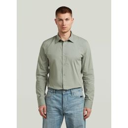 G-Star Raw Langarmshirt G-STAR "Uniform Slim Hemd", Herren, Gr. L, lt orphus, Obermaterial: 69% Baumwolle, 31% Polyester, Shirts Langarmshirt
