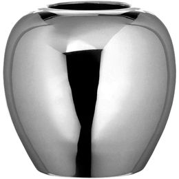 Dekovase Fink "LOSONE", silber (silberfarben), H:25cm &Oslash;:25cm, Eisen, Vasen, Tischvase aus Metall, vernickelt, H&ouml;he 25 cm x &Oslash; 25 cm