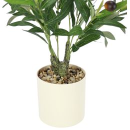 Kunstpflanze I.GE.A. "K&uuml;nstlicher Olivenbaum mit schwarzen Oliven im Topf", gr&uuml;n, B:25cm H:46cm T:22cm, Polyester, Kunstpflanzen, Kunstpflanze, 46cm Kunstpflanze &Ouml;lbaum Baum Kunstbaum Olivenpflanze Dekopflanze