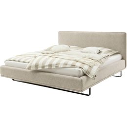 Sch&ouml;ner Wohnen Kollektion Polsterbett "COMO in der Breite 180cm", beige, B:197cm H:104cm L:221cm, SCH&Ouml;NER WOHNEN-KOLLEKTION, Betten, Polsterbett, mit schwarzen Metallkufen, erh&auml;ltlich in verschiedenen Farben