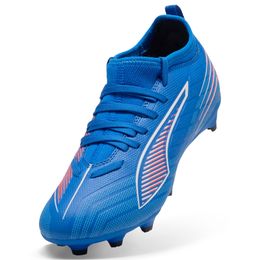 Fu&szlig;ballschuh Puma "ULTRA 6 MATCH FG/AG JR", Kinder, Gr. 37,5, ultra blau, Puma wei&szlig;, glowing rot, Synthetik, Schuhe Fu&szlig;ballschuh, f&uuml;r Rasen- und Kunstrasenpl&auml;tze, mit SPEEDSYSTEM Laufsohle