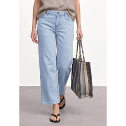 5-Pocket-Jeans Street One "Style Emee", Damen, Gr. 25, L&auml;nge 26, ultra bleached wash, Denim/Jeans, Obermaterial: 77% Baumwolle, 20% Viskose, 3% Elasthan, unifarben, loose fit 7/8-L&auml;nge, Jeans 5-Pocket-Jeans, mit Stretch
