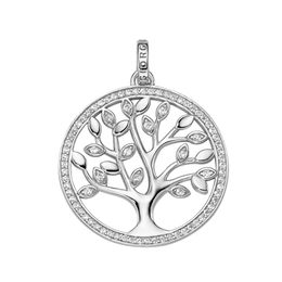 Kettenanh&auml;nger "Lebensbaum mit Zirkonia, Silber 925", silber, Giorgio Martello MILANO, Schmuckanh&auml;nger, Damen, 2,5cm, Silber 925 (Sterlingsilber), Kettenanh&auml;nger