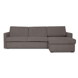 Schlafsofa Home Affaire "GOLDPOINT Ecksofa 264 cm, Liegefl&auml;che (140/200cm), L-Form", braun, B:264cm H:85cm T:157cm, Bezug: 100% Polyester, Sofas, Schlafsofa, Bettfunktion, Bonell-Federkernmatratze und Dauerschl&auml;fer-Funktion