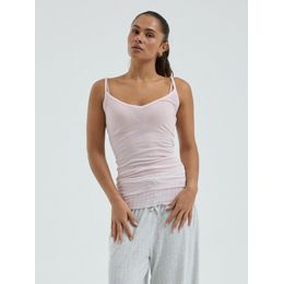 Funktionstop SEAMLESS BASIC "Seamless Basic Top Cotton", Damen, Gr. L/XL, rosa (pale rose), Obermaterial: 100% Baumwolle, Tops